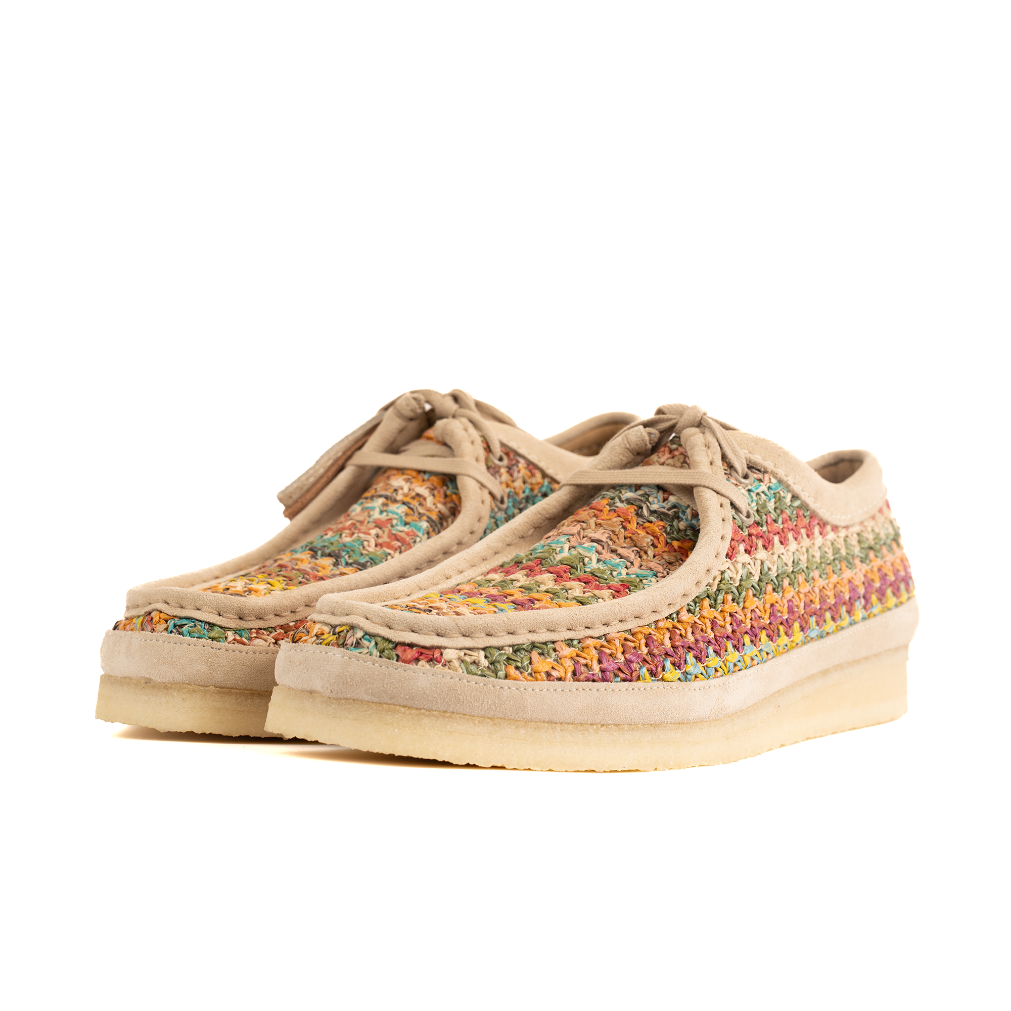 CLARKS WALLABEE - MULTICOLOUR RAFFIA – HOMETEAM